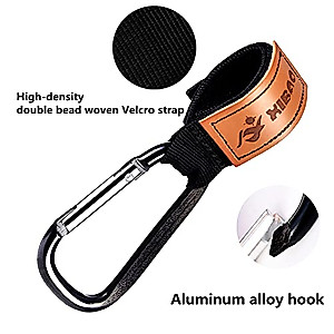 XIBAO 4PCS Stroller Hooks, Stroller Organizer Hook Clip, Convenient Stroller Accessories Mommy Bag Hooks, for Hanging Diaper Bags Purse (Black)