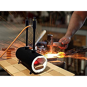 Simond Store Portable Propane Gas Forge Double Burner Knife and Tool Making Blacksmith Farrier Forge