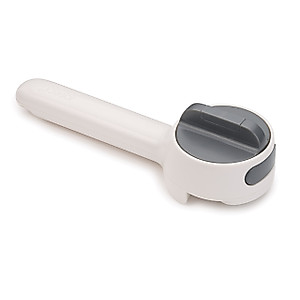 Joseph Joseph Can-Do Plus Compact Can Opener Manual Easy Twist Pull Tab Stainless Steel Portable Space-Saving, White