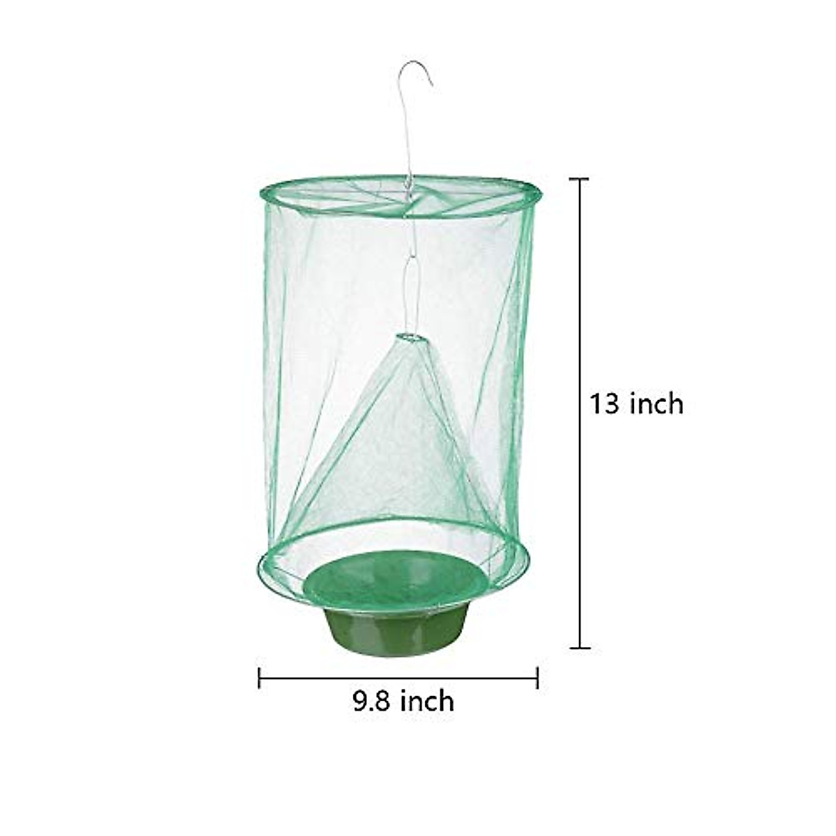 Sutify Fly Trap Garden Ranch Orchard Trap,Ranch Fly Trap Flay Catcher, The Most Effective Trap Ever Made with Pots Flay Catcher 2019 New Fly Red Drosophila (4Pack)