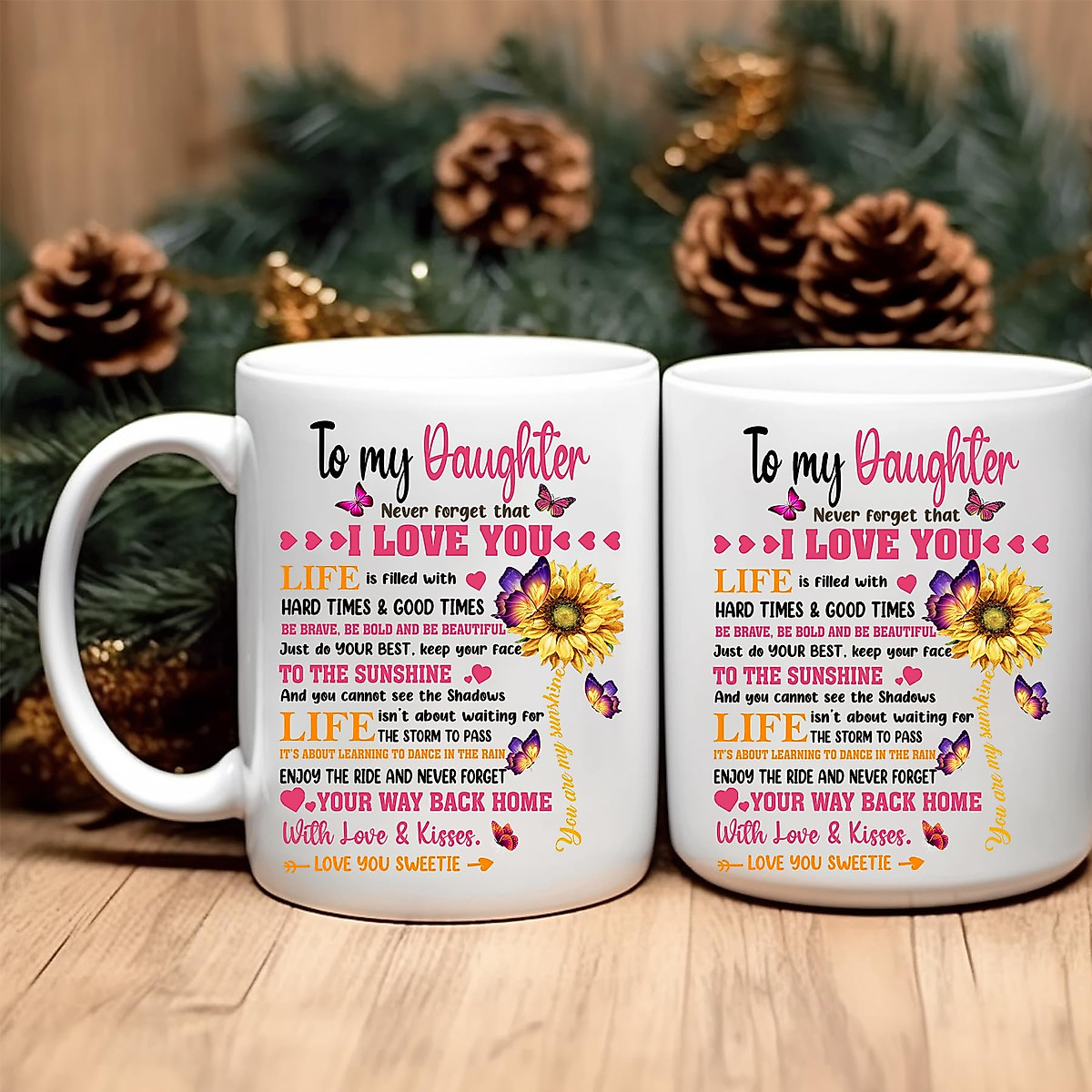 PerfectoStore Sunflower To My Daughter Never Forget That I Love You Mug – To My Dear Daughter In Law I Gave You My Amazing Son- Christmas presents gifts, Coffee Mug Birthday gifts 11oZ Coffee Cup