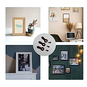 100 Pieces Metal Picture Frames Turn Button Fasteners with 100 Pieces Screws, Picture Frame Hardware Backing Clips Picture Turn Button Frame Picture Turn Button Fasteners Set