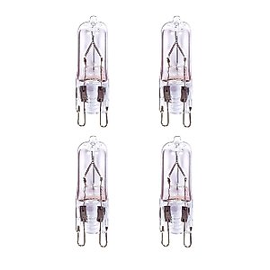 Satco S4621/04 G9 Double Loop Halogen Light Bulb, 35 Watts, Clear, 4-Pack