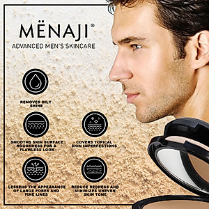 Menaji HDPV Anti-Shine Powder (Medium) | Anti-Shine Face Make-Up for Men | High-Definition Face Powder | Skin-Friendly Face Powder for Men | All-Occasion Face Powder | Contains Vitamin C & E