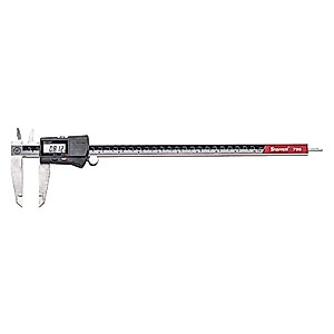Starrett Stainless Steel Electronic Slide Caliper - 0-12" Range, 0005" Resolution, LCD Display, Fine Adjustment Thumb Wheel, in/mm Conversion - EC799A-12/300