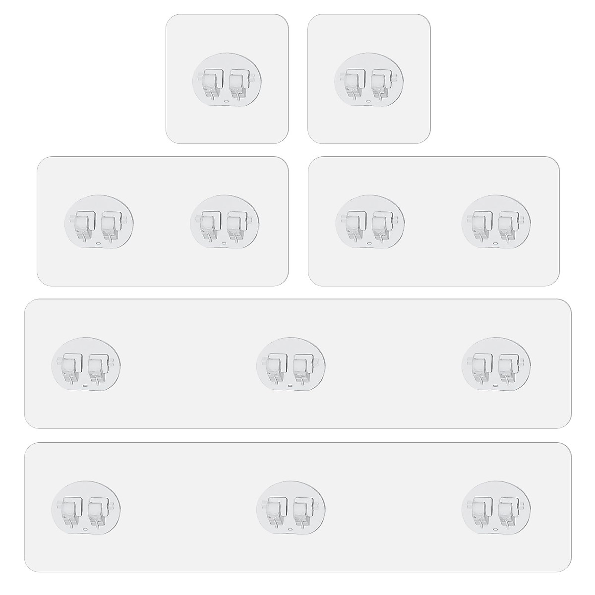 6 Pcs Shower Caddy Adhesive Replacement Shower Adhesive Hooks Waterproof Strong Adhesive Wall Hooks No Drilling Organizer for Bathroom Storage Shelves and Kitchen Racks