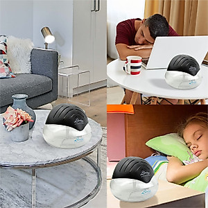 Sirena Twister Deluxe Pack (Black) including Fragrance Pack- Water Filter Air Freshener For Home and Office - Essential Oil Aroma Diffuser With LED Night light - Small Air Cleaner For Smoke and Pets