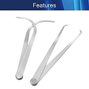 Heyiarbeit 200mm 8-inch Inside Outside Caliper Stainless Steel Firm Friction Joint Measuring Tool 1 Pair