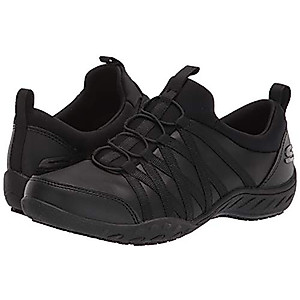 Skechers womens Slip on Athletic Food Service Shoe, Black, 7.5 US