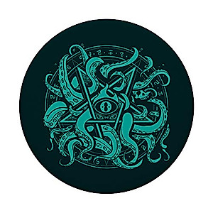 Cthulhu Elder Sign Pentagram PopSockets PopGrip: Swappable Grip for Phones & Tablets