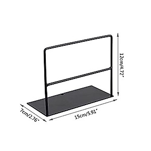 SZYAWsd File Sorters 1 Pair Iron Bookends Book Support Simple Desktop Office Magazine Stand Holder
