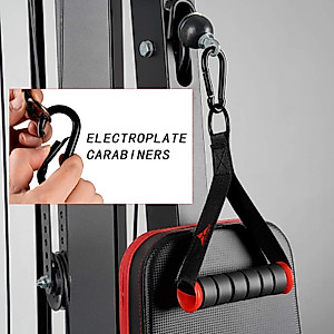 allbingo Solid Gym Handles for Cable Machine Resistance Bands, Ultra Heavy Duty Comfortable Sturdy Exercise Handle Grips Attachment with Large Clips for Pulley LAT Pulldown System (Red)