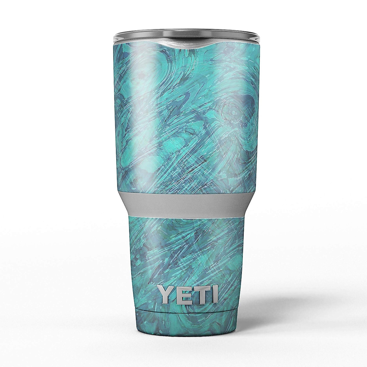 Design Skinz Teal Slate Marble Surface V48 - Skin Decal Vinyl Wrap Kit compatible with the Yeti Rambler Cooler Tumbler Cups