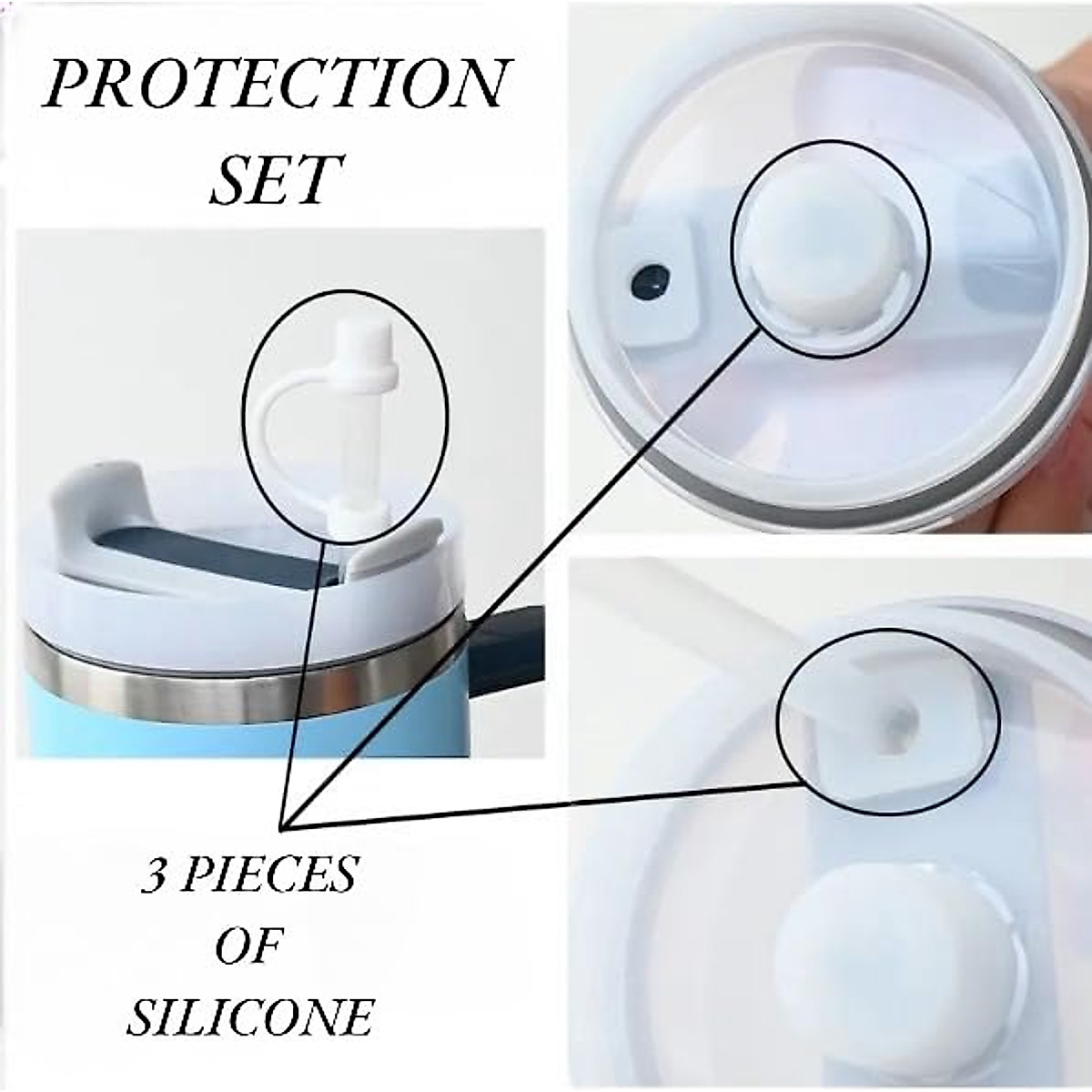 J.J. INNOVATIONS 40oz Stainless Steel Vacuum Insulated Tumbler with Lid, Sorbet, Handle, Sorbet Cap & Protection Set, Long Hours Cold or Hot Temperature, No Sweating, Portable Tumbler. (CREAM)