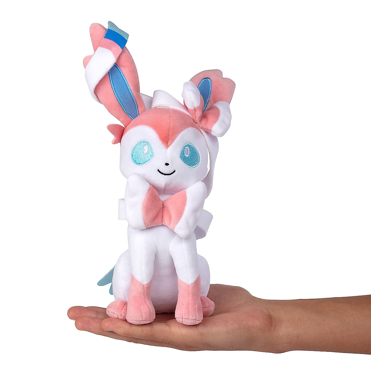 Pokemon 8" Eevee & Sylveon Plush Stuffed Animal Toys, 2-Pack - Eevee Evolution - Officially Licensed - Gift for Kids - 2+