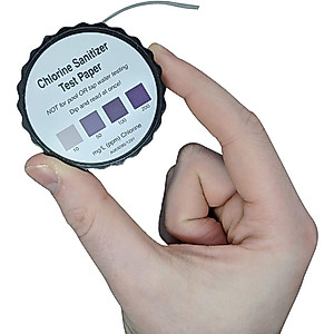 Chlorine Sani Test Strips for Food Service Restaurant Sanitizer Bleach Test Paper, 10-200 ppm [5 Meter Roll]