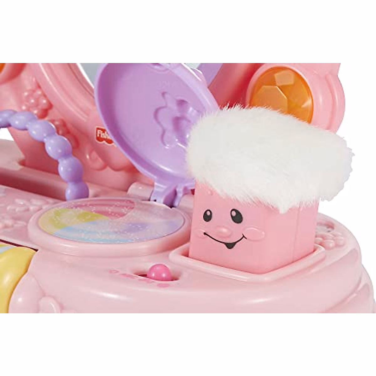 Fisher-Price Laugh & Learn Baby Toy, Magical Musical Mirror, Pretend Vanity Set with Light Sounds and Learning Songs for Infant to Toddler