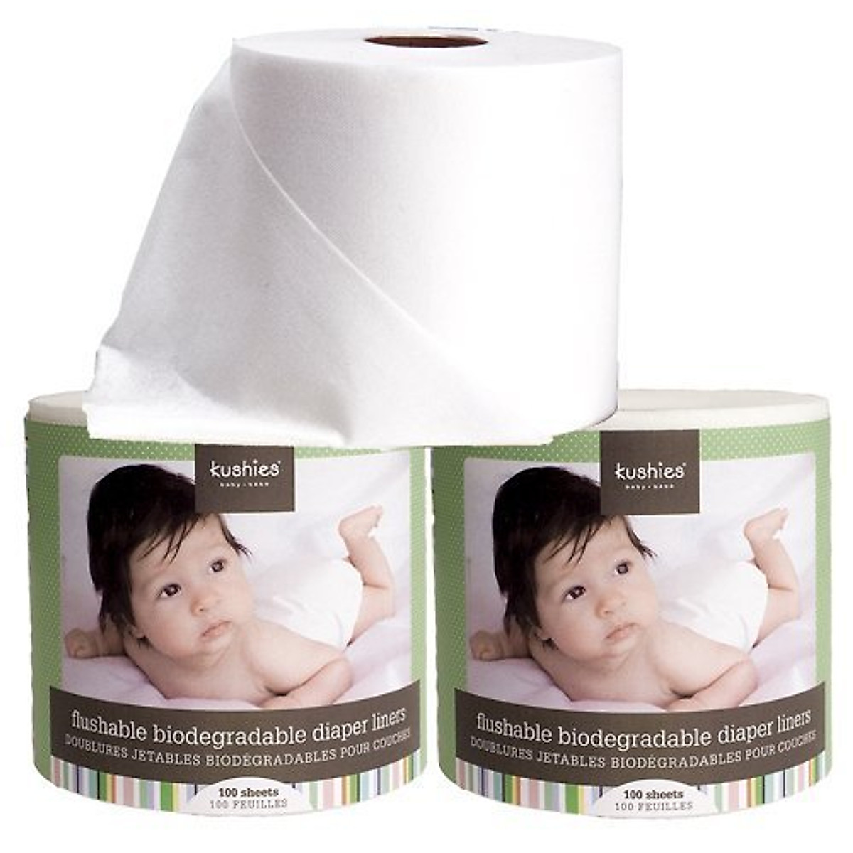100 Sheets, Flushable & Fully Biodegradable Diaper Liners
