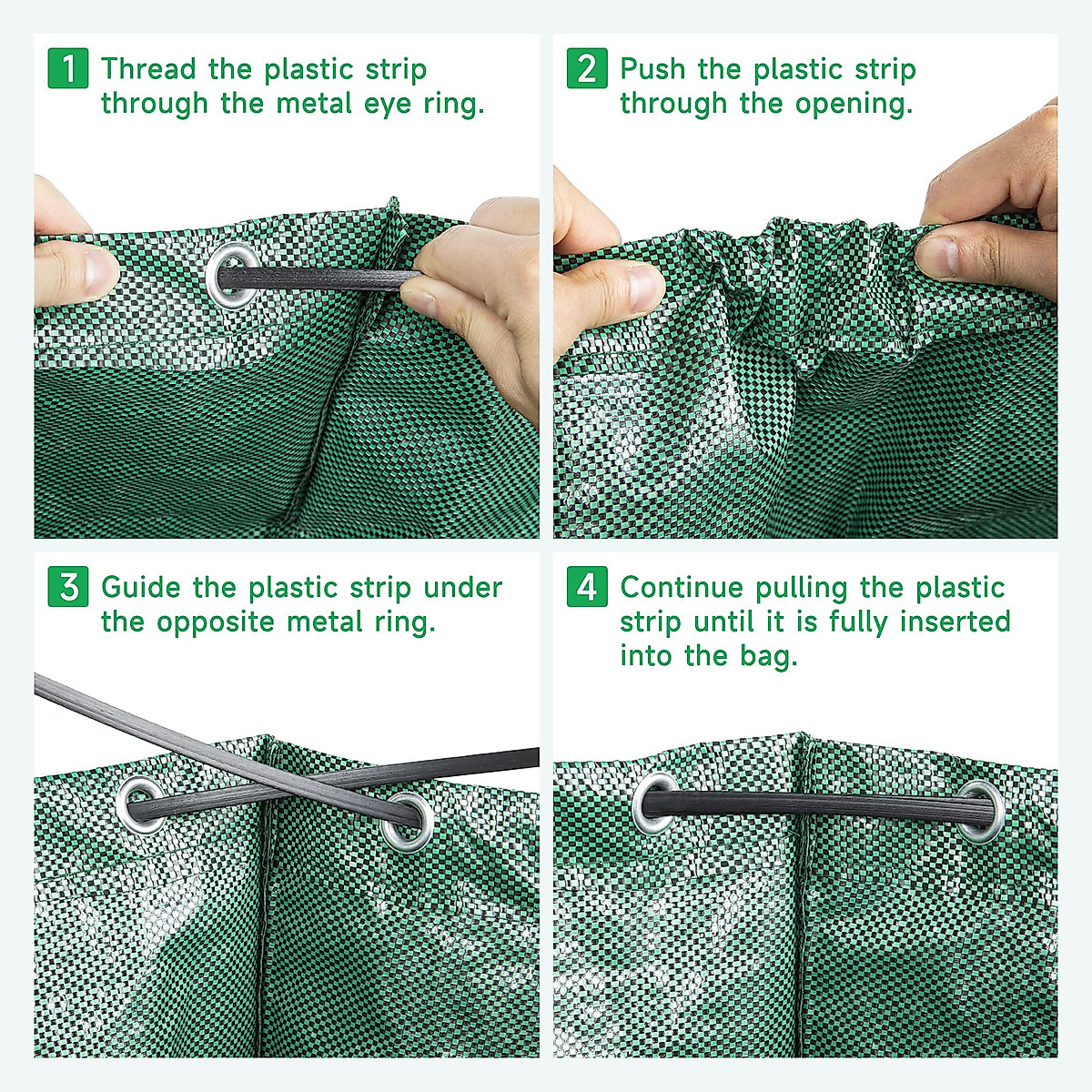 GreatBuddy 72 Gallon Reusable Yard Waste Bag, Heavy Duty, Upright Lawn Bags with 4 Reinforced Handles for Garden Leaves and Waste Collection, Lightweight and Portable (3 Pack)