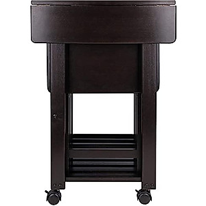 Oakestry Sophia 5pc Snack Tray Set Compact Design for Enhancing The Aesthetics, Small Living Spaces,Built-in Handles,Coffee Finish, 23.39" D X 28.19" W X 33.94" H