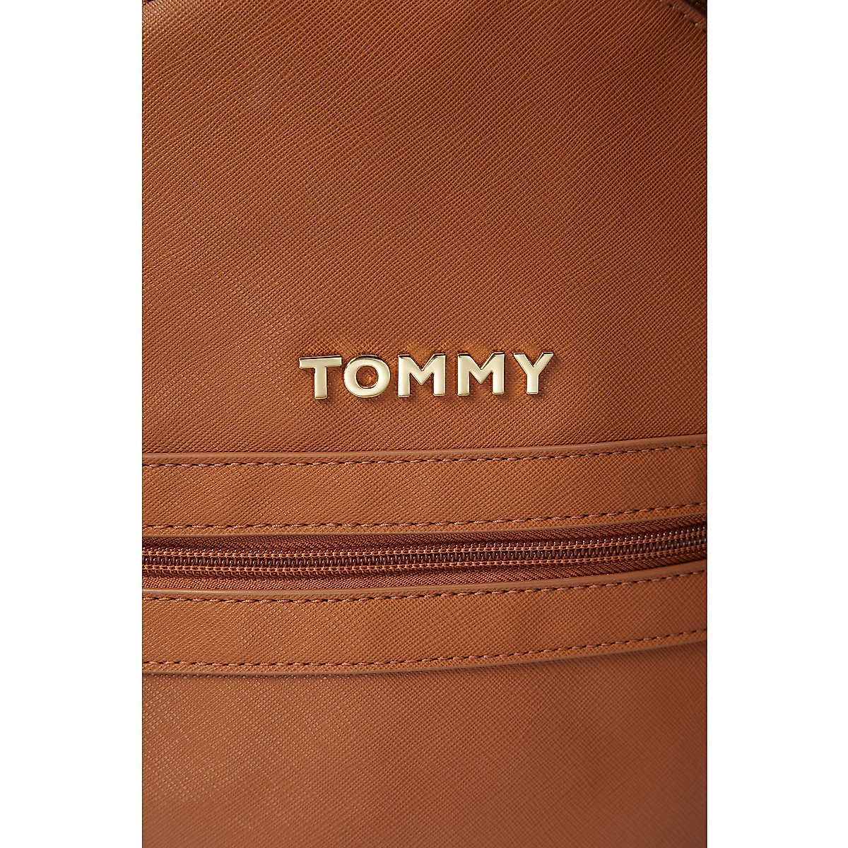 Tommy Hilfiger Kendall II Medium Dome Backpack Saffiano PVC Cognac One Size