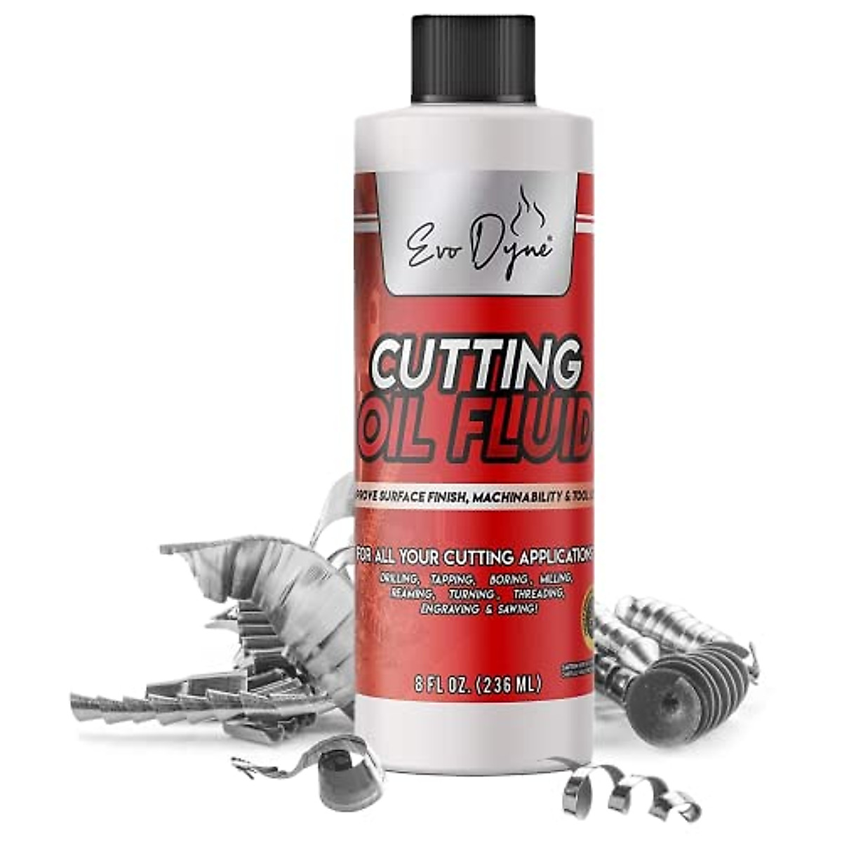 Cutting Oil, Cutting Fluid 8-OZ, Made in The USA | Cutting Oil for Drilling, Tapping, Milling | Professional Grade Fluid Oil - Machine Cutting Fluid, Safe on Metal & Glass by Evo Dyne