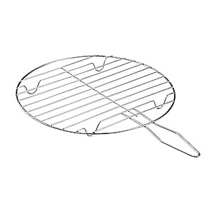 TAMYID Charcoal Grills, Fish Grilling Basket Circular Barbecue Net Metal Handle Barbecue Grill Mesh Rack Portable Barbecue Outdoor Tool Accessories