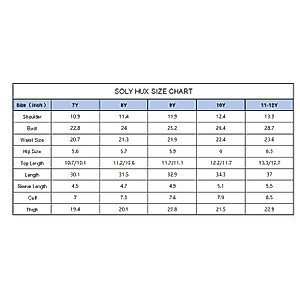 SOLY HUX Girl's Letter Print Short Sleeve Tee Top and Plaid Pants Set 2 Piece Outfits Black 11-12Y