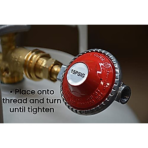 Hot Max 24215 High Pressure Replacement Propane Regulator, 15 PSI Fixed