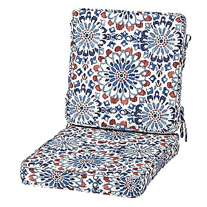 Arden Selections Modern Outdoor Dining Chair Cushion 20 x 20, Clark Blue