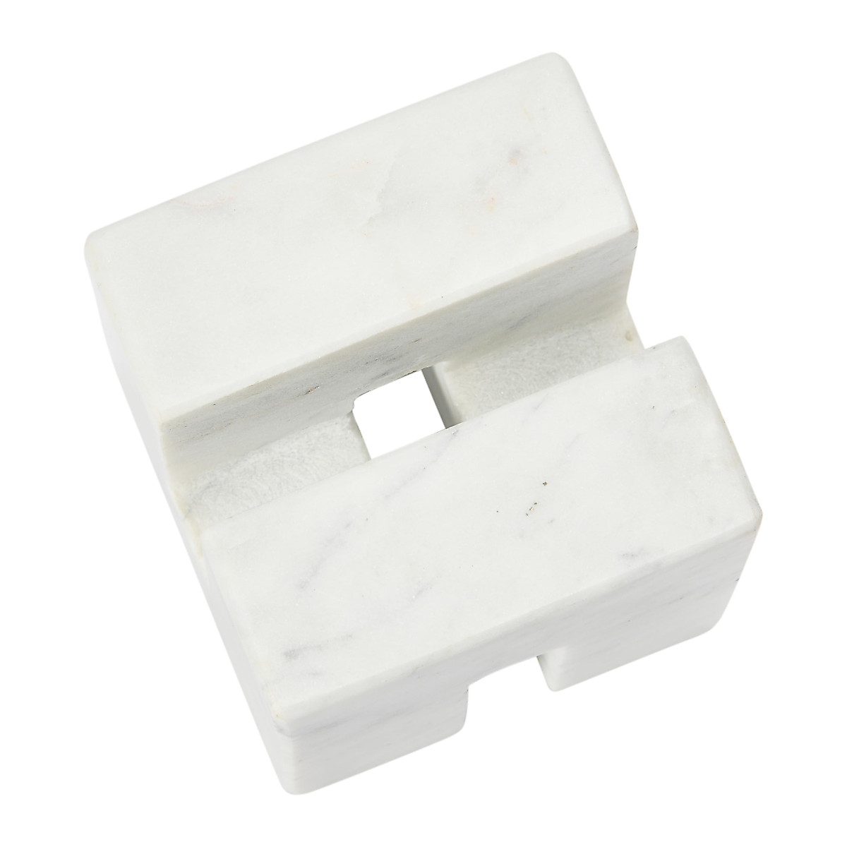 Creative Co-Op Contemporary Marble Cookbook Stand Décor, White