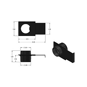 WoodRiver 4" Tapered OD 4" Threaded Blast Gate Dust Collection Fitting