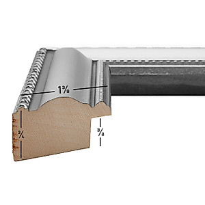 Craig Frames Victoria, Ornate Silver Picture Frame, 16 x 20 Inch