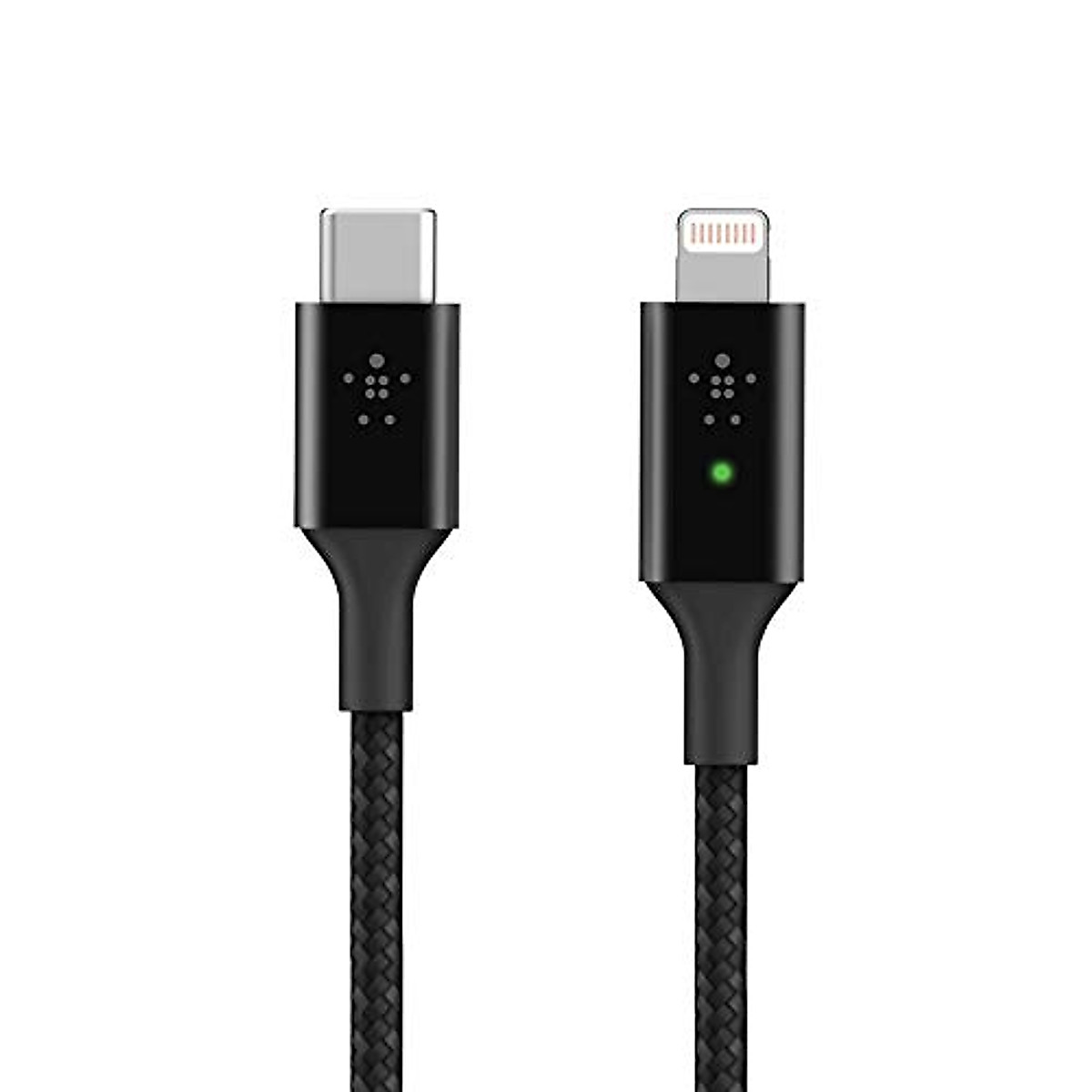 Belkin Smart LED Charging Cable USB-a to Lightning 4ft/1.2m (See Your Charging Status at a Glance) Fast Charge Ready for Latest iPhones, AirPods and iPad, MFi-Certified, Black (CAA006bt)