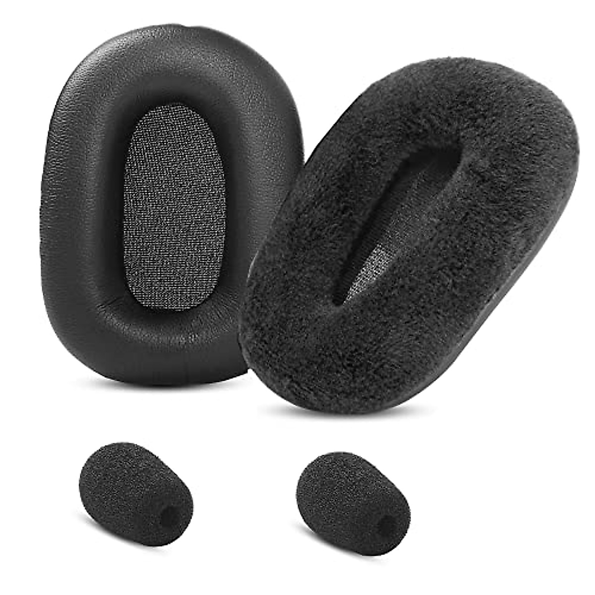 YunYiYi B450XT Replacement Ear Cushions Compatible with Blue Parrot B450-XT B450xt/B550-XT Noise Cancelling Headset Protein Leather/Velours Earpads Parts