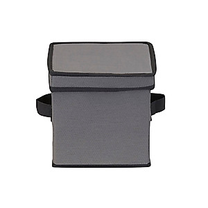 Household Essentials Gray Saucer Storage Box, Holds 12 Plates