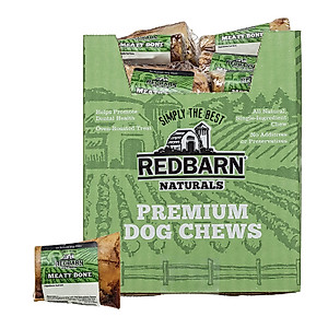 Redbarn Meaty Bones, All-Natural Single-Ingredient Chews | Great for Aggressive/Power Chewers, Small (Pack of 5)