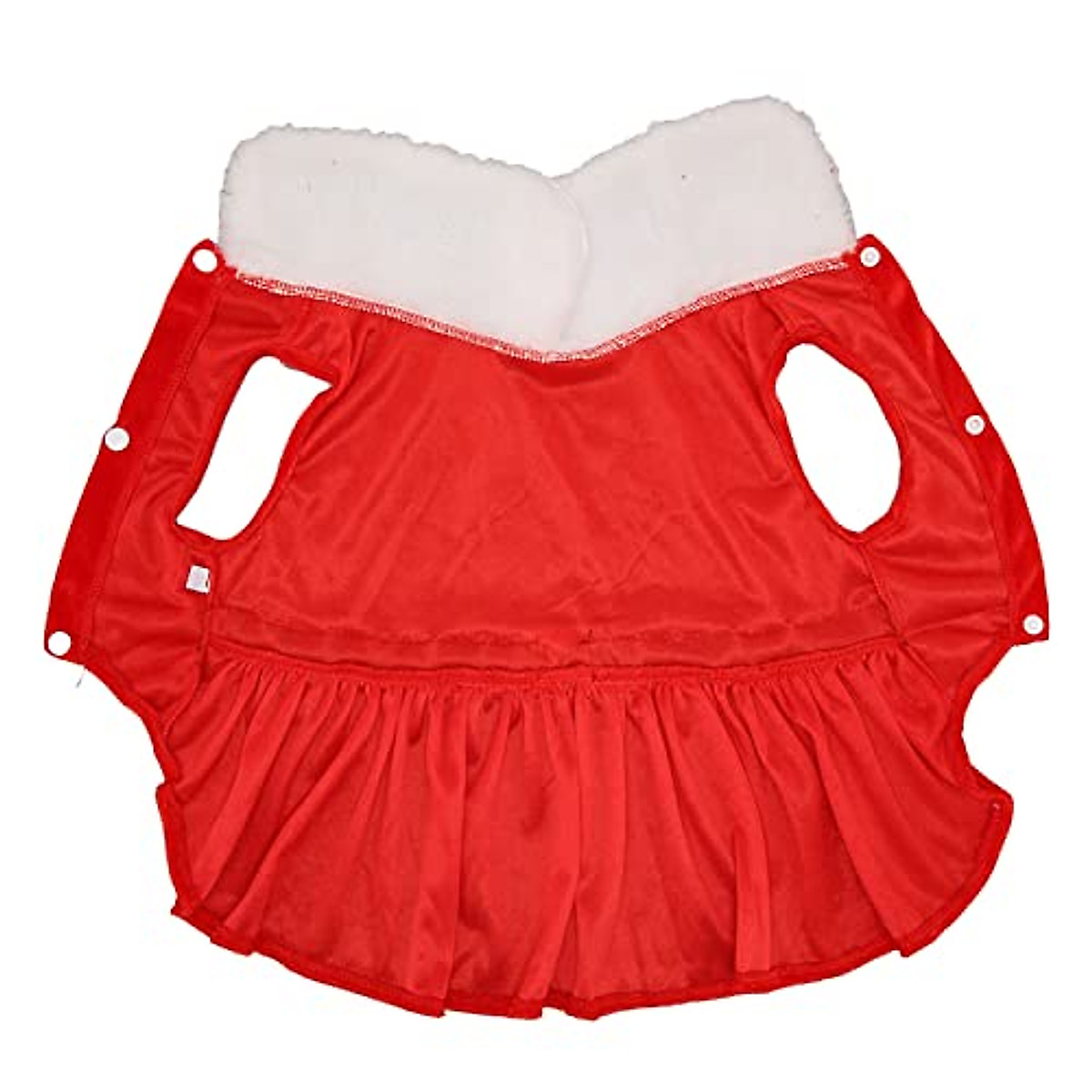Christmas Dog Dress, Santa Claus Pet Clothes Velvet Skirt, Christmas Outfit Thermal Holiday Girl Puppy Costume, Xmas Holiday Apparel Cute Girl Clothing Red Dresses for Small Medium Dogs Cats(M)
