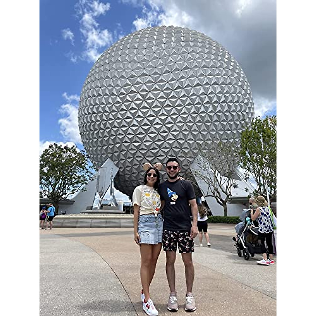 Sparkled Halloween Minnie Ears headband, RAZKO Girls Sequin Halloween Mickey Ears Headband Mouse Ears Headband for Cosplay Costume Glitter Party Hot Princess Decoration and Birthday Party(Purple&Gold)