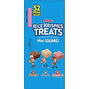 Rice Krispies Treats Mini Squares, Kids Snacks, Lunch Snacks, Variety Pack, 20.1oz Box (52 Bars)