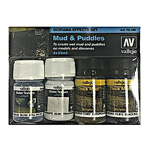 Vallejo Mud & Puddles Pigment Set, 4x35ml