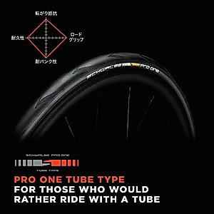 Schwalbe Pro One Tire - Clincher, Folding Tube Type Road Bike Tire, Black/Tan sidewall, Single Tire, 700c x 28