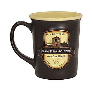 Americaware San Francisco Emblem 18oz Coffee Tea Mug Cup 5 Inches Long By 4.75 Inches Tall By 4 Inches in Diameter.