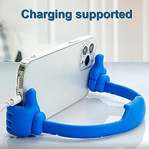 HONSKY Thumbs-Up Phone Stand for Tablets, E-Readers and Smart Phones – Green/Purple – 2 Count