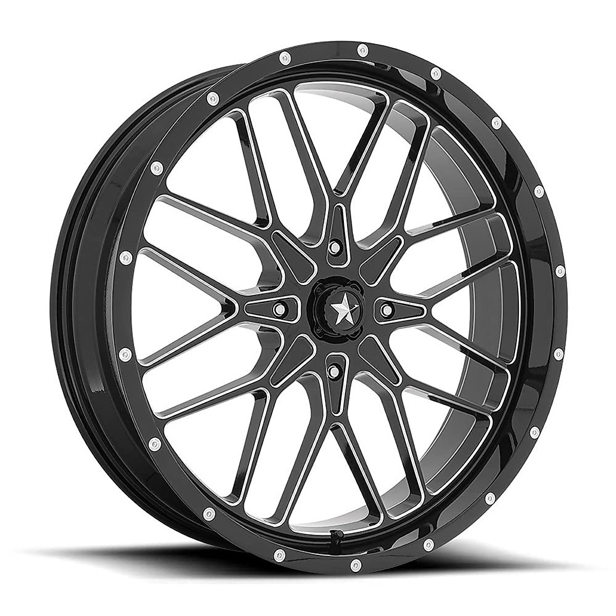 MSA Offroad Wheels MA45 22X7 4X156 G-BLK MILL 00MM - M45-022756M