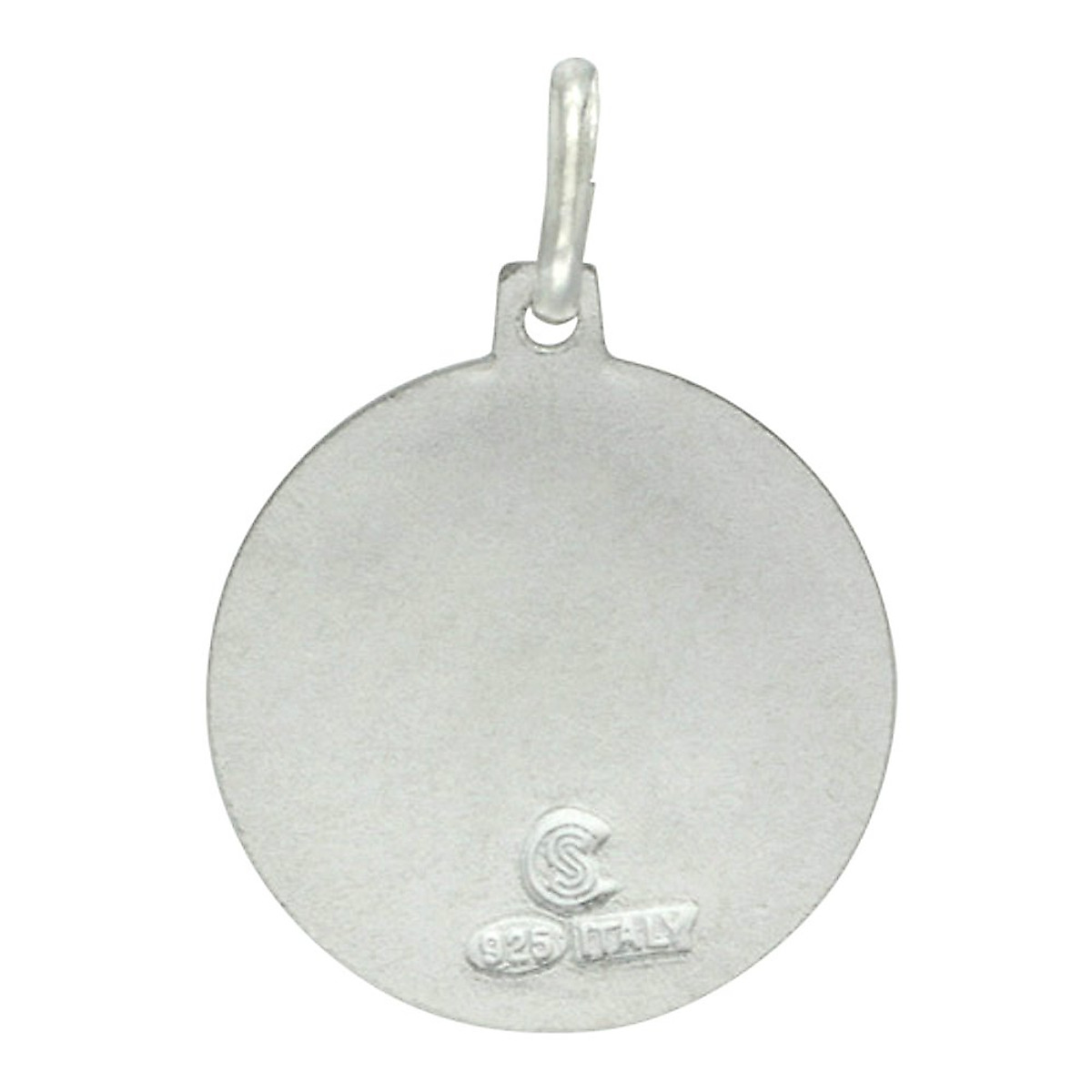 18mm Sterling Silver St Lazarus Medal Necklace for Men and Women 3/4 inch Round Nickel Free Italy 18 inch Chain BX_15