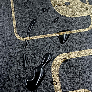 SimpleLife4U Geometric Pattern Shelf Drawer Liner Self-Adhesive Black Countertop Protect Paper for Furniture 17.7 Inch by 9.8 Feet