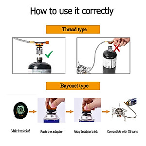 SVNVIOZ Camping Stove Windproof Backpacking Stove with Piezo Ignition, Plastic Storage Box, 2 Types Fuel Canister Adapters, Camping Gear Portable Stove for Outdoor Camping Hiking Cooking