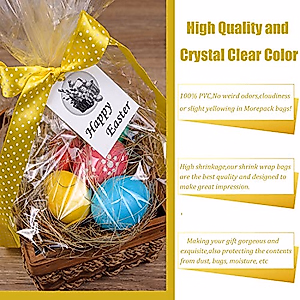 Shrink Wrap Bags for Gift Baskets, 24x30 inches Clear PVC Heat Gift Basket Shrink Bags 10Pack