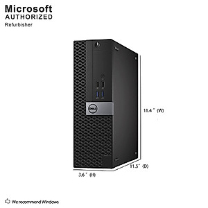 Dell Optiplex 3040 Mid Size Tower Computer PC (Intel Quad Core i5-6500, 8GB Ram, 256GB SSD, WiFi, HDMI, DVD-RW) Win 10 Pro (Renewed)